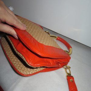 Rada | Bags | Rada Leather Woven Straw Top Handle Shoulder Bag | Poshmark